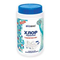 Средство для дезинфекции бассейнов BioBac BP-T20-1 Хлор медленный 1 кг ...