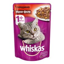 Влажный корм Whiskas мини-филе с говядиной для кошек 85 г - купить с ...