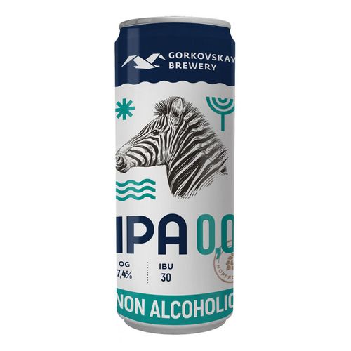 Пиво безалкогольное Горьковская пивоварня Ipa светлое 0,33 л - купить с ...