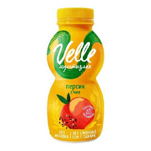 Растительный аналог йогурта Velle мультизлаковый с персиком и семенами ...