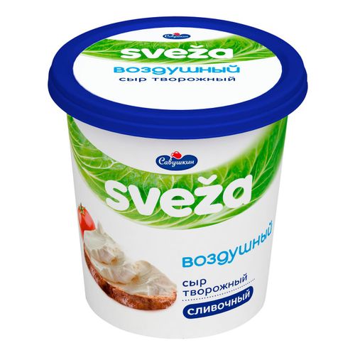 Сыр творожный Sveza Воздушный сливочный 60% БЗМЖ 150 г - купить с ...