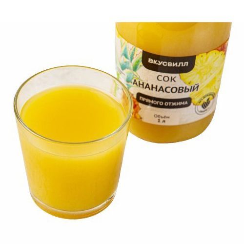 Сок ВкусВилл ананасовый 1 л - купить с доставкой на дом в СберМаркет
