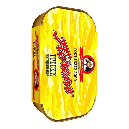 Печень трески Капитан Вкусов кусочки в собственном соку 115 г - купить ...