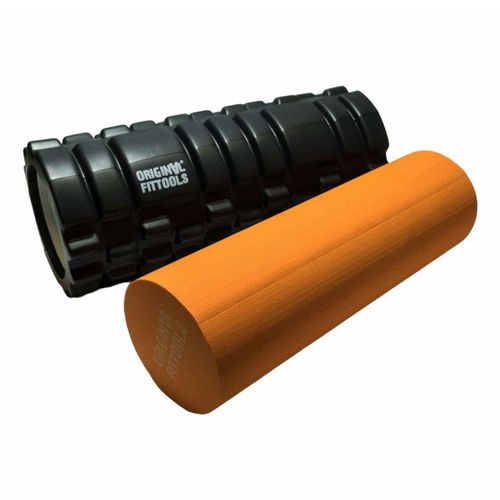 Фитнес-ролл 100 кг Original FitTools оранжево-черный 33 x 14 см ...