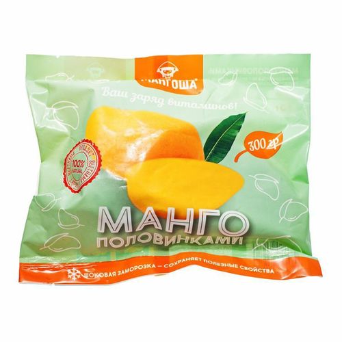 Манго Мангоша половинки без косточки быстрозамороженное 300 г - купить ...