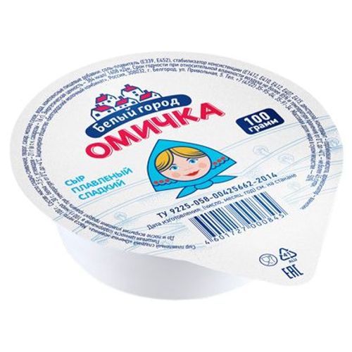Сыр плавленый Белый Город Омичка 50% 100 г - купить с доставкой на дом ...