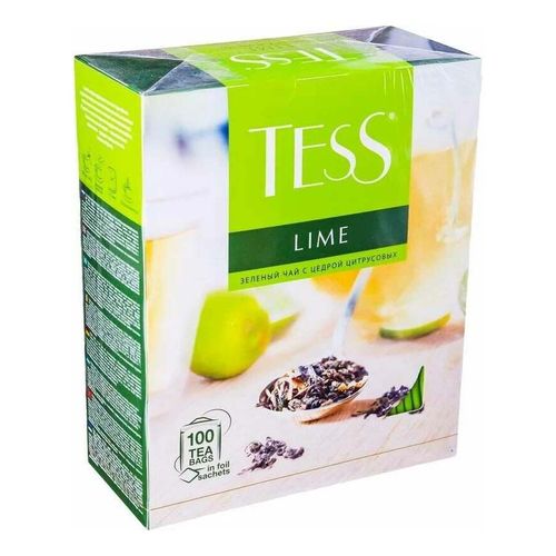 Чай зеленый Tess Lime в пакетиках 1 5 г х 100 шт купить с доставкой