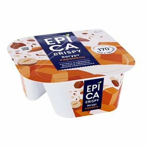 Йогурт Epica Crispy с карамелью и орехами 10,2% 140 г - купить с ...