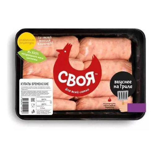 Купаты куриные Своя Бременские охлажденные 500 г купить для Бизнеса и ...