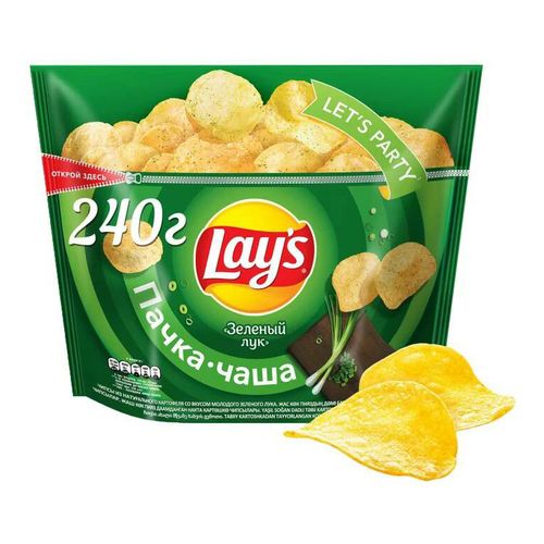 Чипсы картофельные Lay's Зеленый лук 240 г - купить с самовывозом в ...