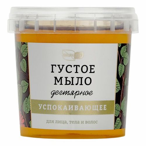 Специальное мыло густое NaturaЛист дегтярное успокаивающее для лица ...