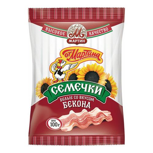 Семечки подсолнечные от Мартина жареные со вкусом бекона белые 100 г ...