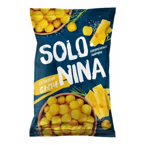 Кукурузные шарики Solo Nina со вкусом сыра 140 г - купить с доставкой ...