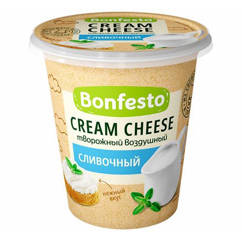 Творожный сыр Bonfesto Cream Cheese сливочный 65% 125 г - купить с ...