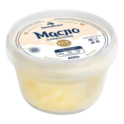 Сливочное масло Ключевское Традиционное 82,5% 400 г - купить с ...