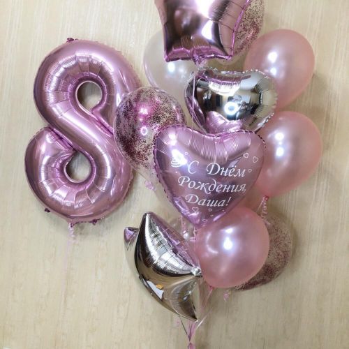 Воздушные шары на день рождения девочке 8 лет 15 шт - купить с ...