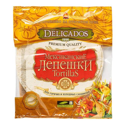 Лепешки Delicados Tortillas Мексиканские пшеничные оригинальные 65 г х ...