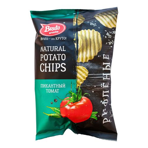 Чипсы картофельные Bruto Natural Potato Chips пикантный томат 70 г ...